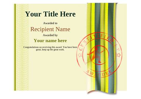 Free Fencing Certificate templates - Add Printable Badges & Medals