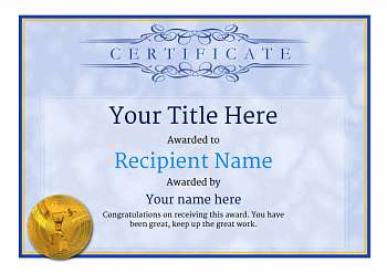 Free Weightlifting Certificate templates - Add Printable Badges & Medals
