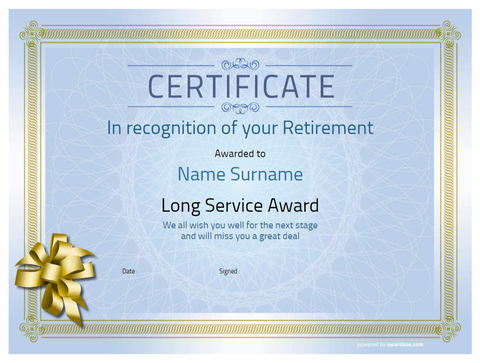 Free Certificate of Recognition template downloads. Easy online editing