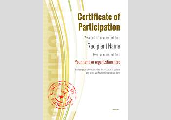 Participation Certificate Templates - Free, Printable, Add badges & medals.