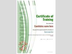 Certificate of Training - Free and Simple to Use