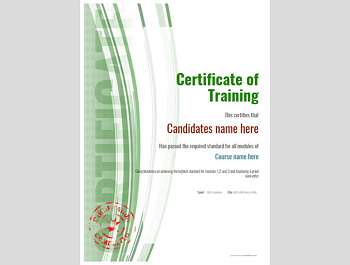 Certificate of Training - Free and Simple to Use