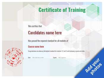 Certificate of Training - Free and Simple to Use