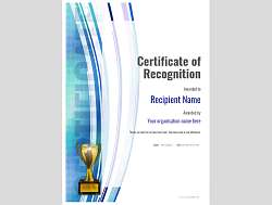 Free Certificate of Recognition template downloads. Easy online editing