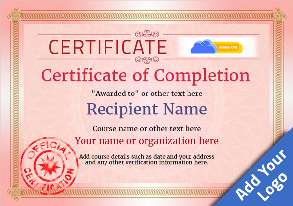 Certificate of Completion - Free Quality Printable Templates & download
