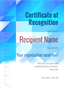Certificate of Recognition - Use free templates by Awardbox
